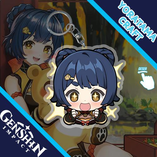 Jual Gantungan Kunci Xiangling Guoba Genshin Impact, Keychain Anime ...