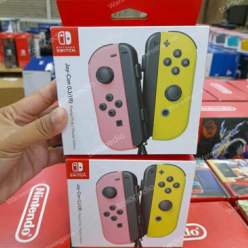 Promo Nintendo Switch Joycon / Joy - Con - Pastel Pink / Pastel Yellow ...