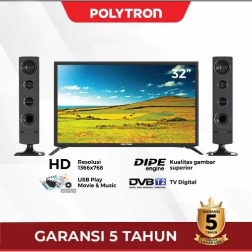 Jual POLYTRON LED TV 24 inch PLD 24TV1855 DIGITAL + TOWER SPEAKER ...