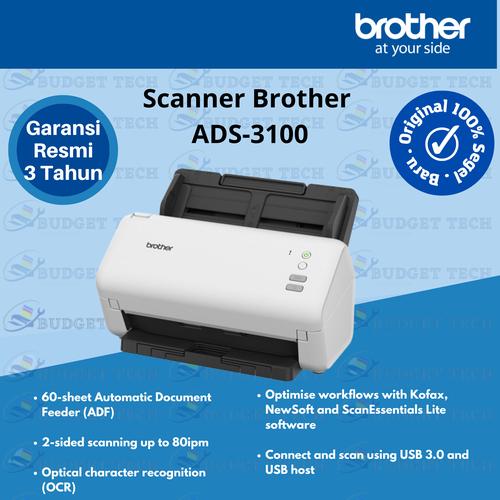 Jual Scanner Brother ADS 3100 Desktop High Speed Document Scanner ADS ...