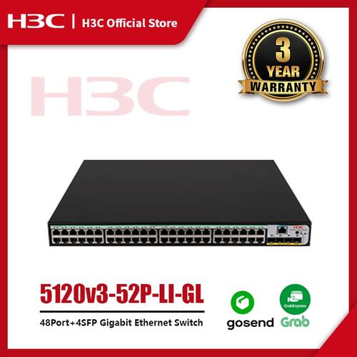 Promo H3C 5120v3-52P 48Port+4SFP Gigabit Ethernet Switch Cicil 0% 3x ...