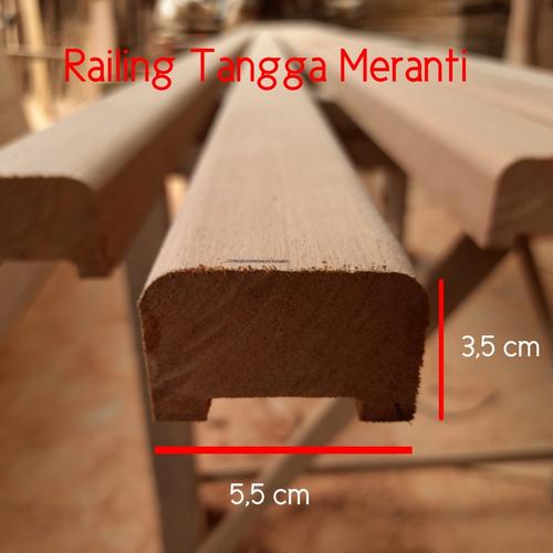 Jual Railing tangga / Relling Kayu Kamper Samarinda Oven per meter ...