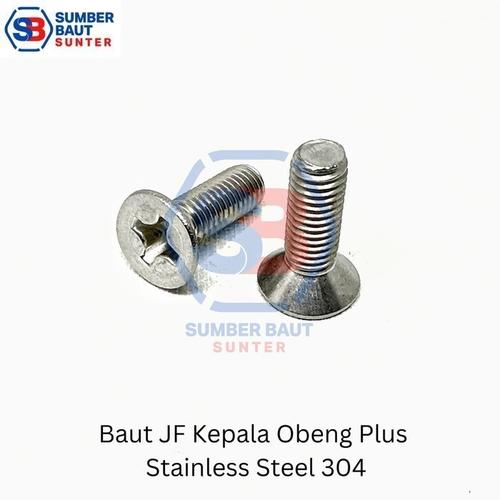 Jual JF M5x50 Baut Kepala Obeng + Rata Stainless SS 304 Flat Head M5 x 50 - Jakarta Utara ...