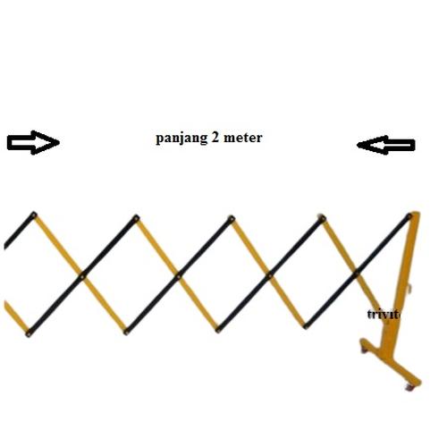 Jual safety expandable barrier board,palang pagar besi lipat Pembatas ...