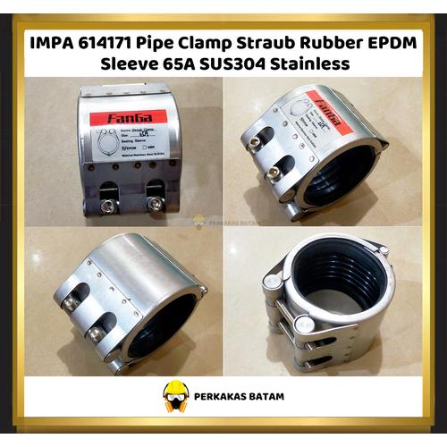 Jual IMPA 614171 Pipe Clamp Straub Rubber EPDM Sleeve 65A SUS304 ...