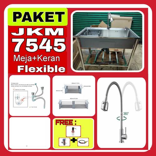 Jual Kitchen Sink Meja Portable Stainless Ukuran 75cm X 45Cm Paket ...