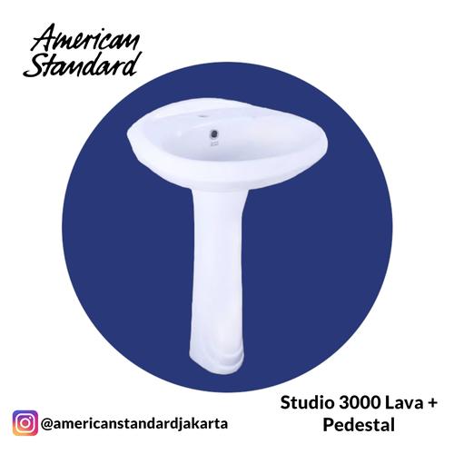 Promo American Standard Studio 3000 Lava + Pedestal with kit Comp White ...
