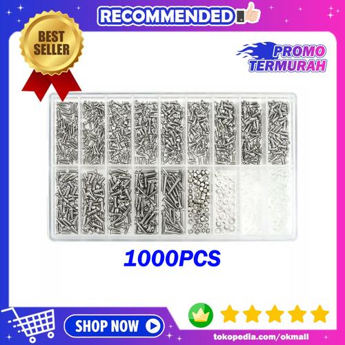 Jual Set Baut Mur Sekrup Kecil M1 M1.4 M1.6 Perbaikan Jam Tangan ...