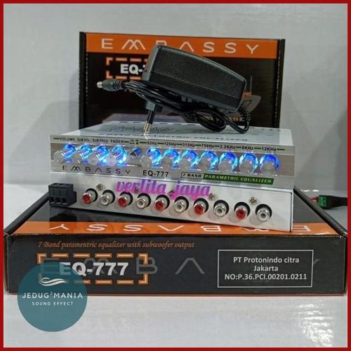 Jual Parametric preamp EMBASSY EQ-777 bonus adaptor 12V, 7 band equalizer - Jakarta Timur ...