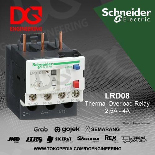 Jual Schneider LRD08 (2.5 … 4A) Thermal Overload Relay Warna Putih ...