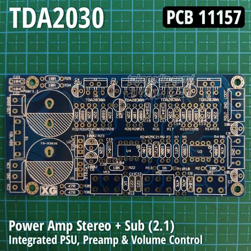 Jual PCB TDA2030 2.1 Stereo & Sub Integrated Amp PSU Preamp 11157 ...