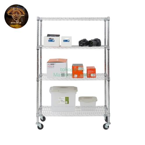 Jual Rak Besi Gudang 4 Tingkat Master space Rak Troli Gudang Heavy Duty ...