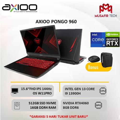 Jual Axioo pongo 960 i9 13900h RTX4060 16gb 512gb W11pro 15.6fhd ips ...