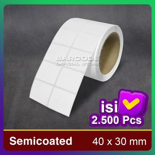 Jual Label Barcode 40 x 30 (2 Line) Kertas Sticker Semicoated Core ...