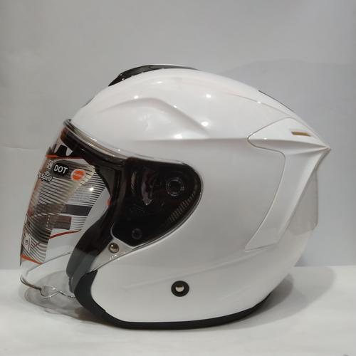 Jual HELM INK DYNAMIC SOLID WHITE HELM ORIGINAL HALF FACE - Kota ...