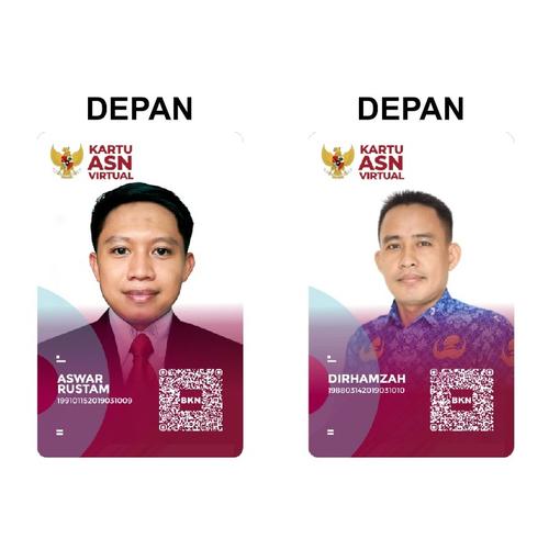 Jual Cetak ID Card ASN (Aparatur Sipil Negara) Bahan PVC - Satu Sisi ...