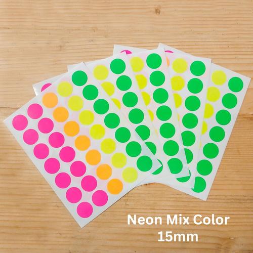 Jual Sticker Label Color Dot / Stiker Bulat / Stiker Warna / Stationary ...