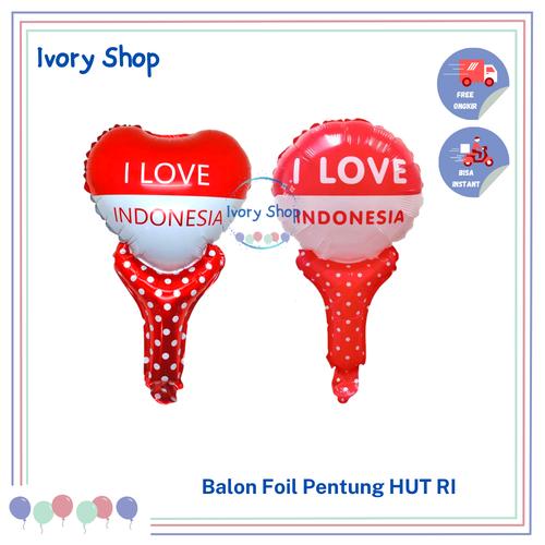 Jual Balon Pentung Foil HUT RI / kemerdekaan / balon Dirgahayu Agustus ...