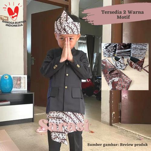 Jual Baju adat sunda beskap jawa sunda jas hitam anak kostum adat sunda ...