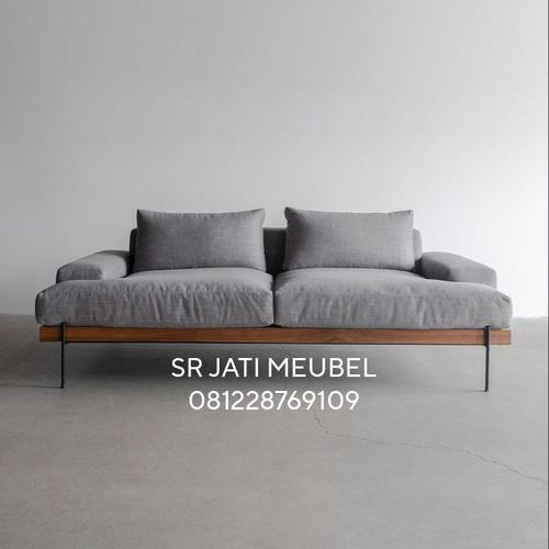 Jual sofa rivera / sofa japandi / sofa ruang tv / sofa minimalis kayu jati - Kab. Jepara - SR ...