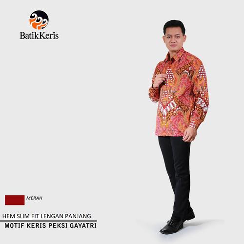 Promo Batik Keris Hem Slimfit Lengan Panjang Keris Peksi Gayatri - Merah, M Cicil 0% 3x - Kab ...