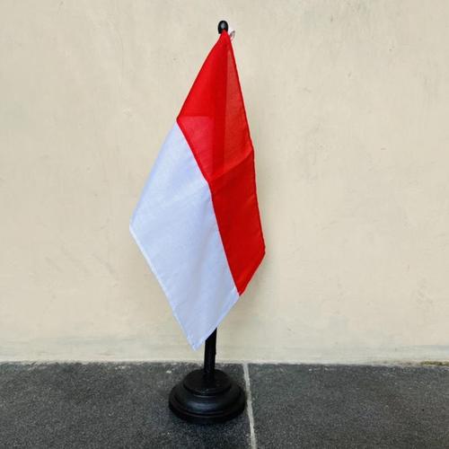 Jual (Tiang + Bendera) Tiang Tongkat Bendera Meja Kayu Ruangan dan ...
