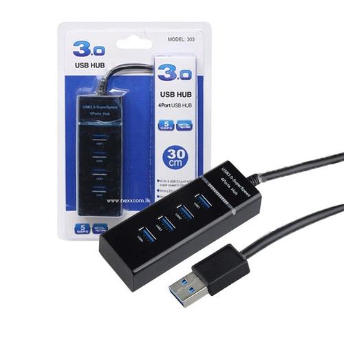 Jual USB HUB 3.0 4 PORT PANJANG KABEL 30 CM SUPER SPEED 30CM - Kota ...