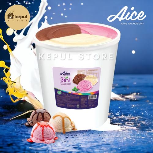 Jual AICE 3in1 Bucket Ice Cream / Es Krim 3 Rasa 8L / AICE Ember 8 ...