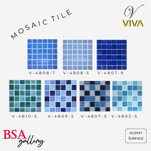 Jual KERAMIK MOSAIC KOLAM RENANG / MOSAIC TILE BIRU GLOSSY / MOZAIK POOL - - 4631 - Kota Bandung ...