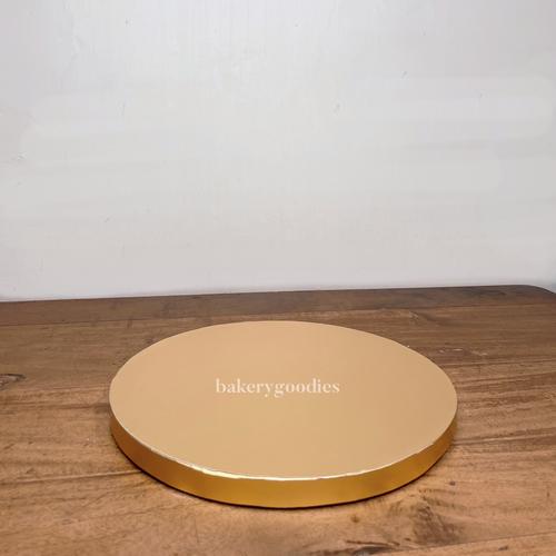 Jual tatakan kue tebal drum cake alas kue stereofoam gold D30 tebal 2cm ...
