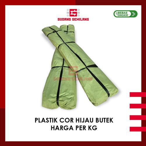 Jual Plastik Cor Hijau Butek PE Plastic Harga Per KG 100 x 0.06mm ...
