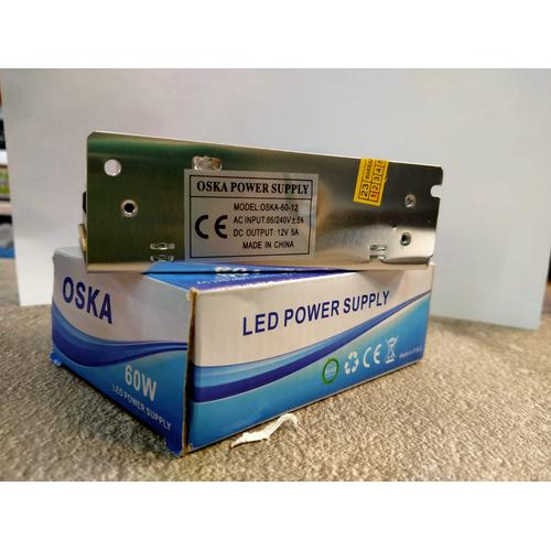 Jual Power Supply 5A DC 12V Max 60W OSKA Trafo untuk LED Strip 12v ...