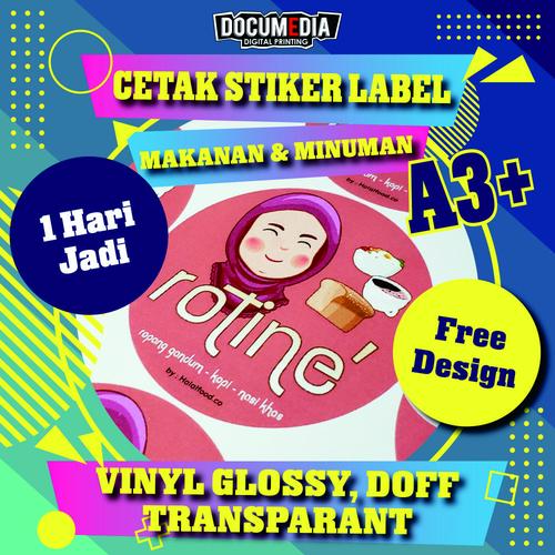 Jual Cetak Stiker Vinyl / Transparan A3+ - Kromo Bontak, Cetak Saja ...
