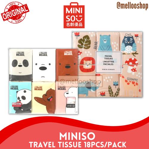 Jual MINISO Tissue Facial 3ply Pocket Tissue / Tisu Wajah Lembut - Bear ...