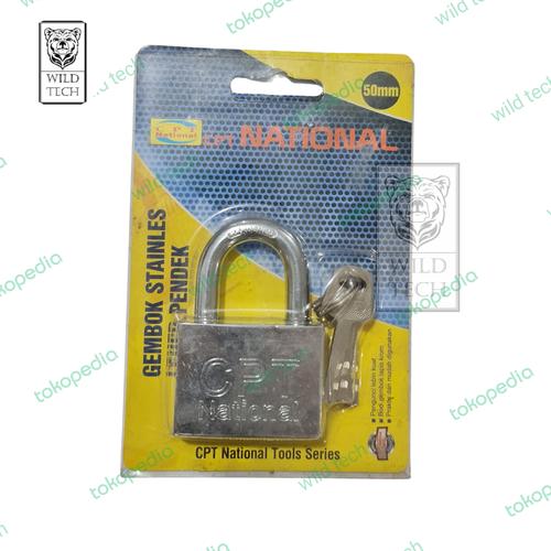 Jual Gembok stainless CPT national leher pendek 50mm gembok padlock ...