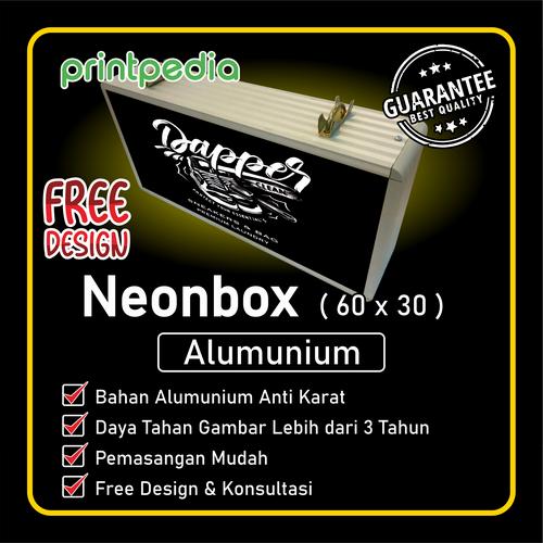 Jual Media Promo Neon Box Uk. 30 x 60cm Aluminium - Gojek Instant ...