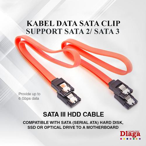 Jual KABEL DATA SATA CLIP / KABEL SATA SUPPORT SATA 2 - SATA 3 ...