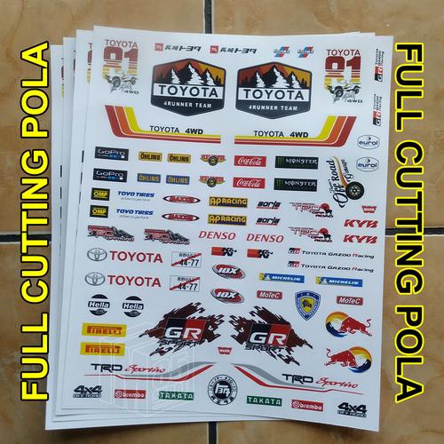 Jual Stiker Decal RC Offroad 1/12 dan 1/16 Toyota 01 (Full Cutting Pola ...