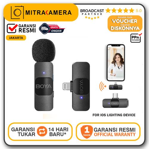 Jual Boya BY V1 Wireless Lavalier Microphone for IOS iPhone - Jakarta ...