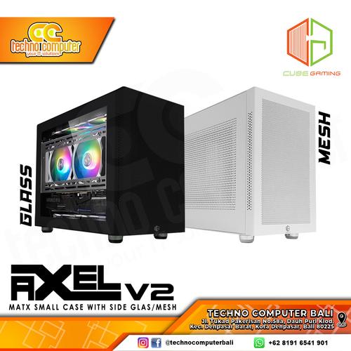 Jual CASING CUBE GAMING AXEL V2 - Mid Tower mATX Case TG/Mesh - MESH ...