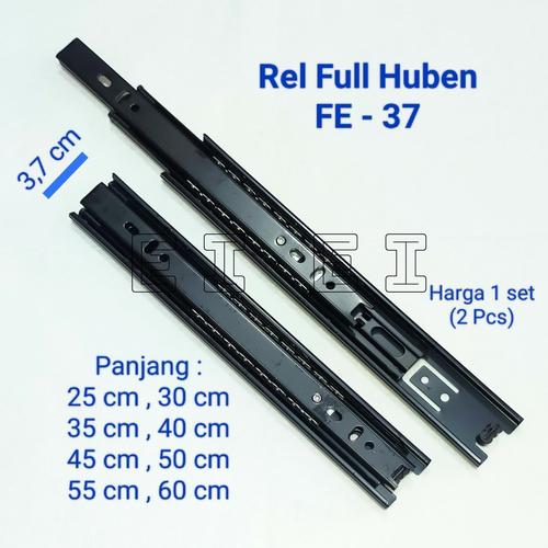 Jual Rel Laci Double 2x Tarik Full Extension FE 37mm HUBEN ukuran 25 ...