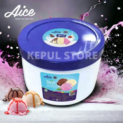 Promo AICE 3in1 Bucket Ice Cream / Es Krim AICE 3 Rasa Kemasan Ember 5 ...