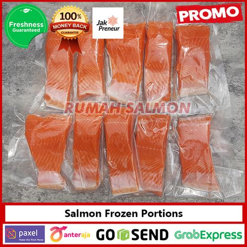 Jual Fillet Salmon Frozen Portion 250gr - Ikan Salmon Boneless MPASI ...