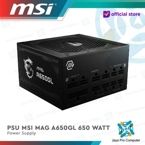 Promo MSI MAG A650GL 650Watt PSU/ Power Supply 650W 80+ Gold Cicil 0% ...