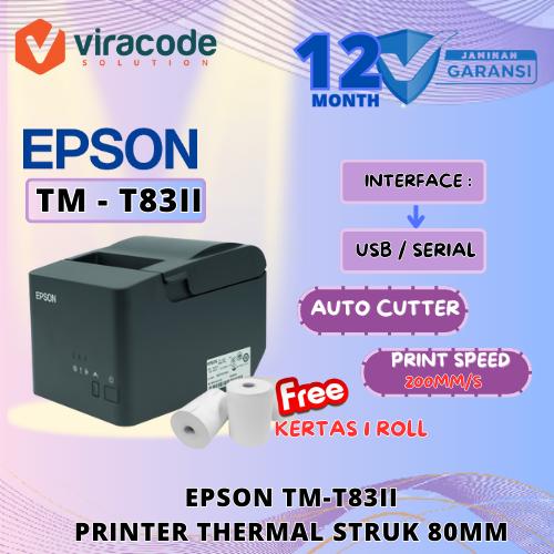 Jual EPSON PRINTER THERMAL TM-T82 WITH USB - EPSON TM-T83III - Kota ...