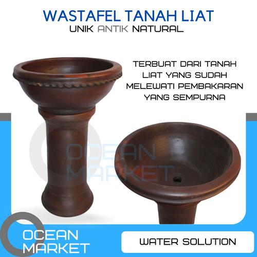 Jual Wastafel tanah liat natural gerabah set tradisional nusantara ...