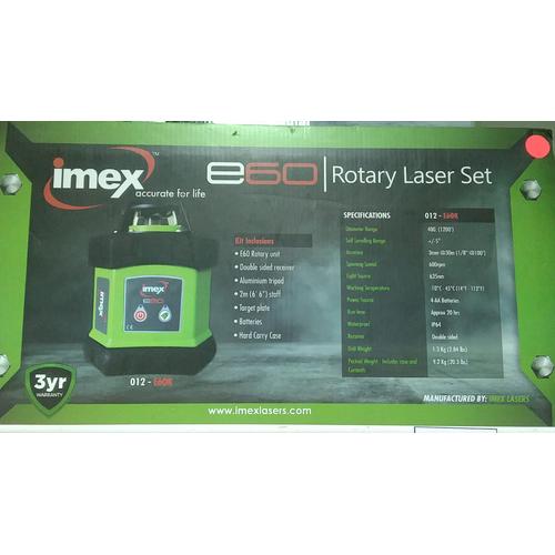 Jual Imex E60 Rotary Laser Kit inc tripod & 2m staff - Mitra Sejahtera ...