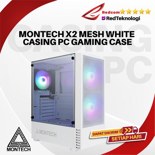 Promo Montech X2 Mesh White Casing PC Gaming Case Cicil 0% 3x - Jakarta ...