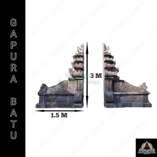 Jual Gapura bali asli batu alam tinggi 3m - Kab. Magelang - seni batu ...