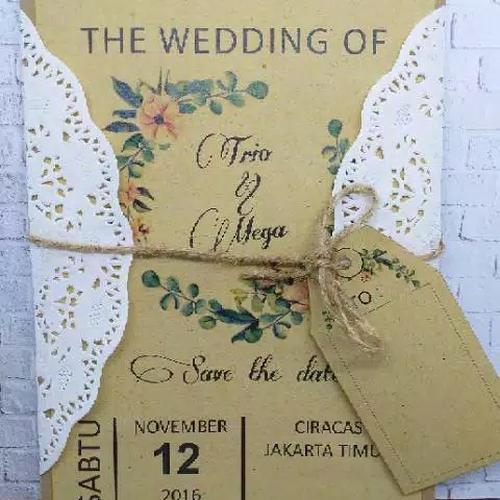 Jual Undangan Rustic, Undangan Vintage, Undangan pernikahan, invitation ...
